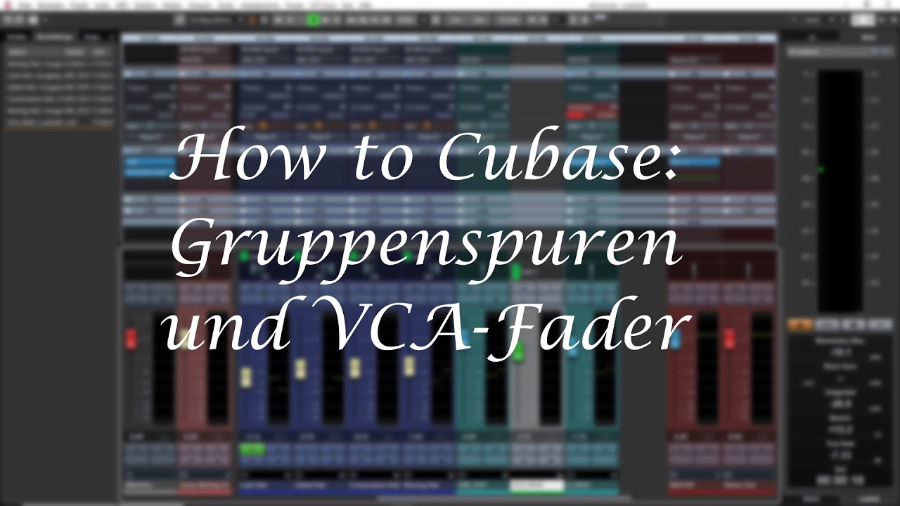 How to Cubase: Gruppen und VCA-Fader - YouTube