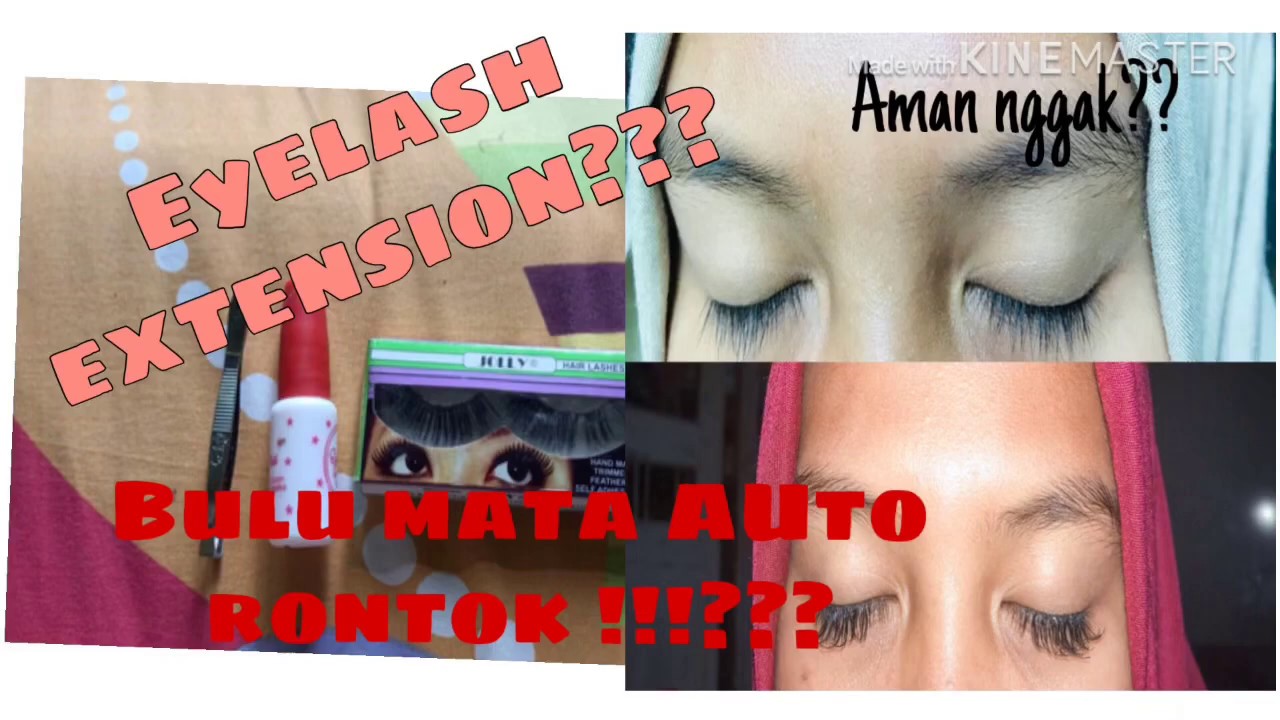 Eyelash extensions pakai bulu mata biasa??!! - YouTube