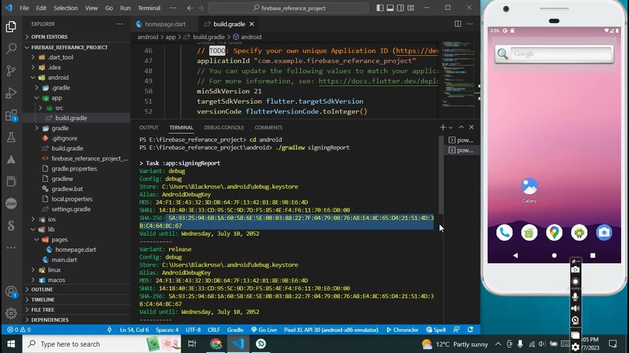 Get SHA 1 certificate key in visual Studio code||SHA 1 SHA2 Key - YouTube