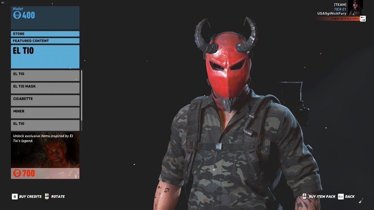 Ghost Recon Wildlands New El Tio Devil Mask Store Items - YouTube