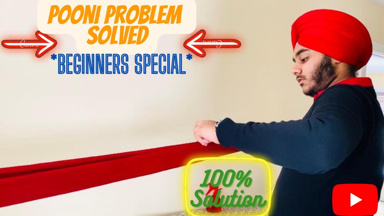 Pagg Di Pooni Tutorial |Pagg Di Pooni For Beginners💯|Full Detail Pooni🔥 ...