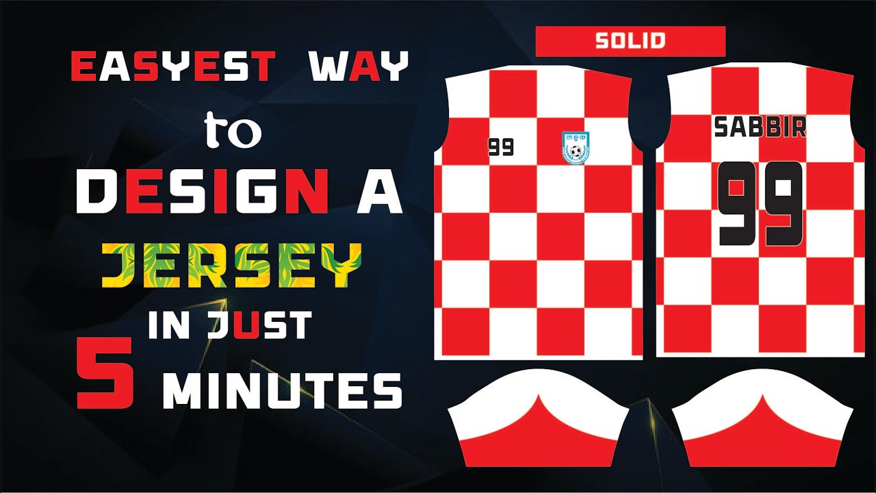 5 Minutes Jersey Design For Beginners | Graphics Design Tutorial ...