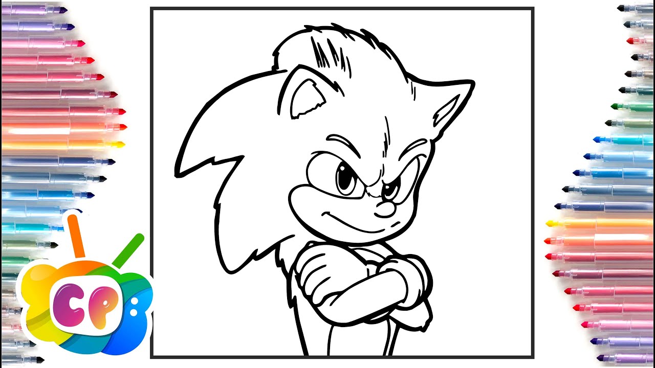 SONIC the hedgehog coloring / How to draw Sonic / Sonic drawing - YouTube