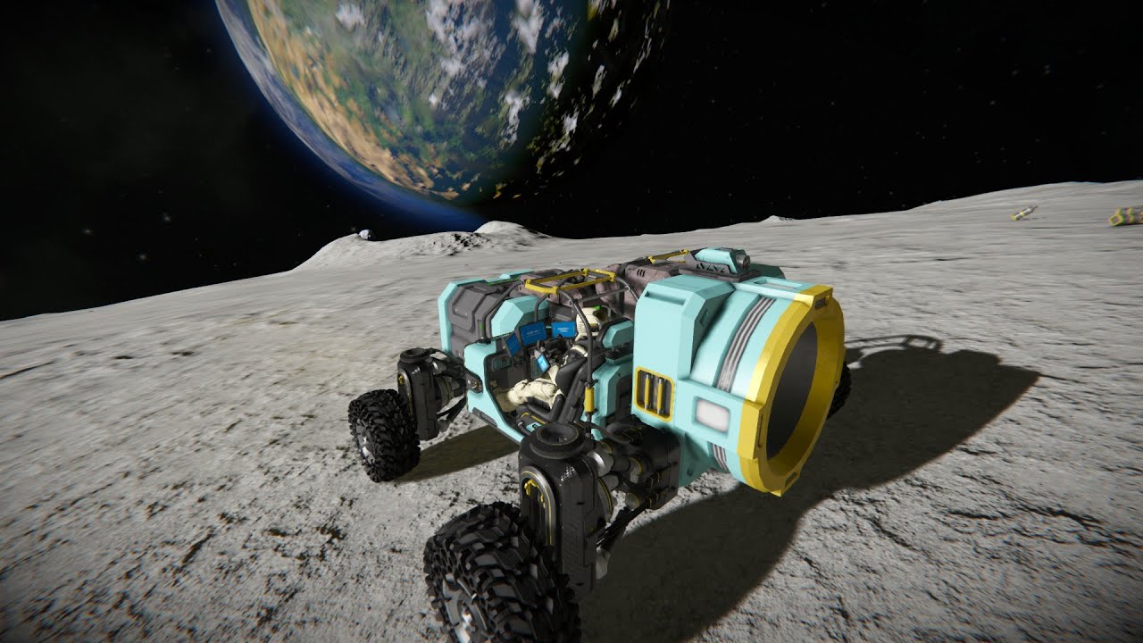 [#Space Engineers] No JetPack で 今日こそ地下の鉱石掘るぞ ドリル車は消えた - YouTube