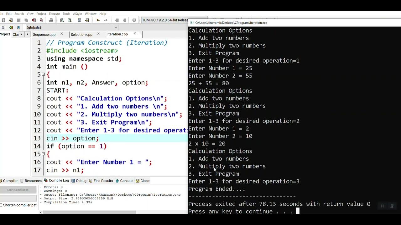 04 Programming Constructs Iteration Youtube