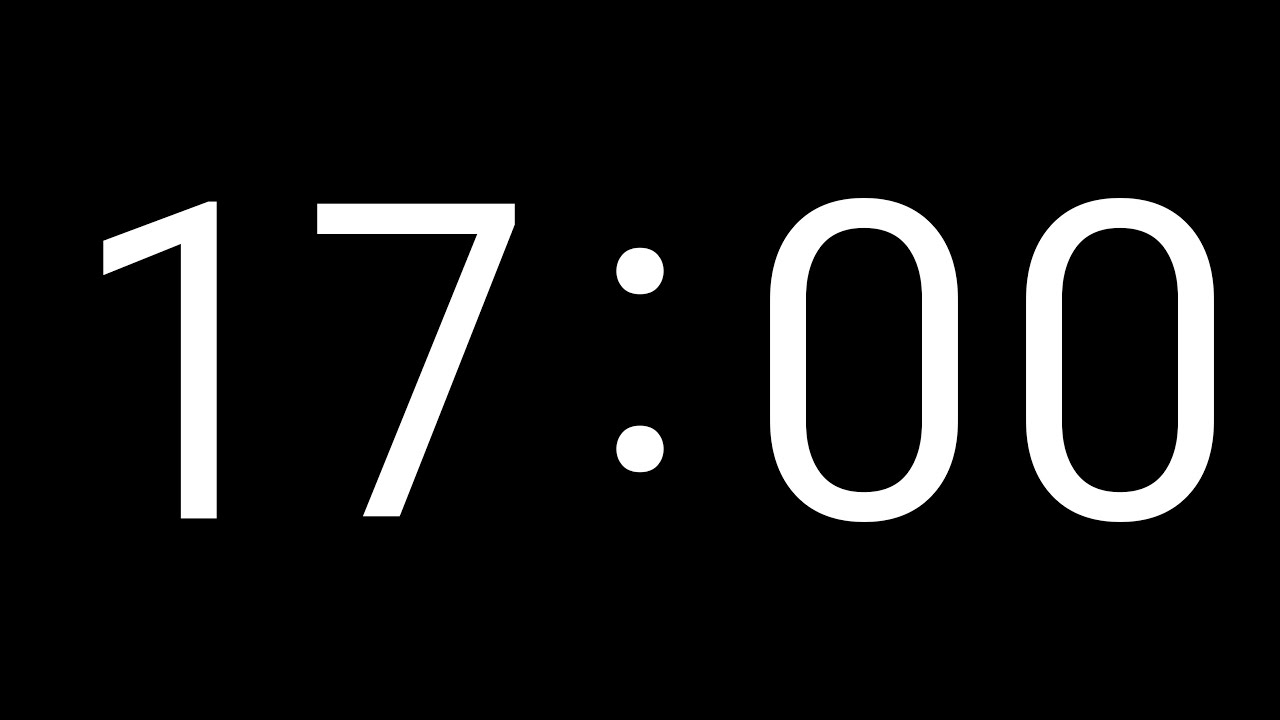 17 Minute Timer | Countdown Timer with Big Numbers | No Music - YouTube