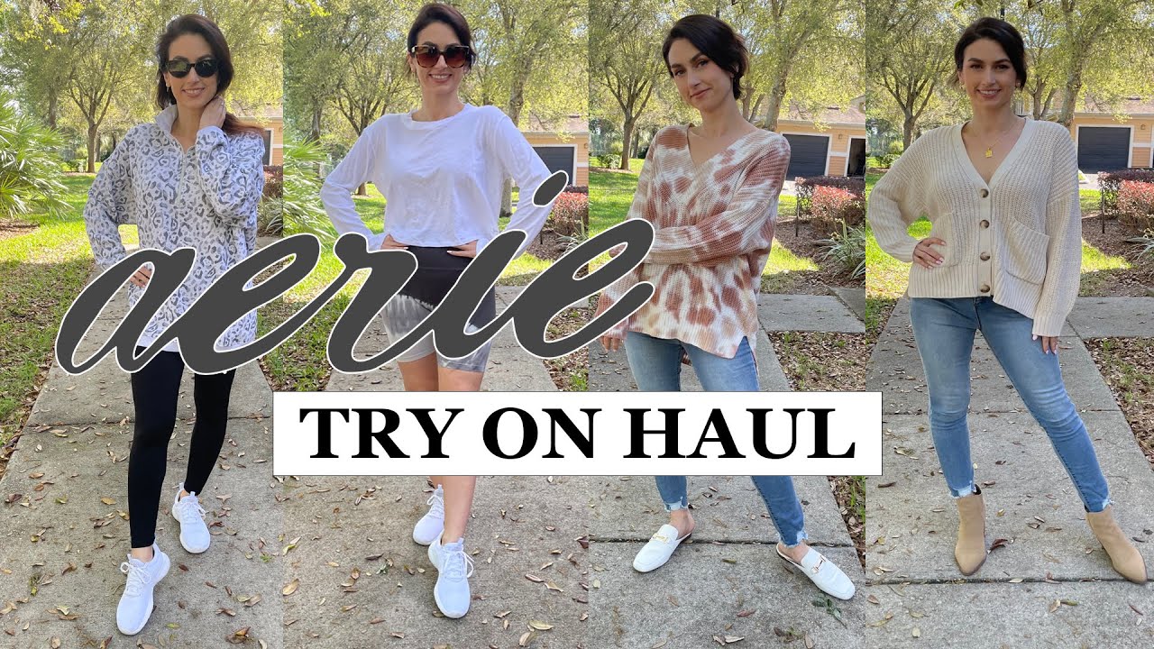 AERIE TRY ON HAUL *loungewear, comfy clothes, leggings, sweaters and ...