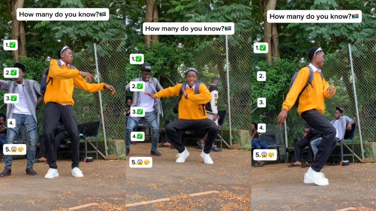 SA 🇿🇦 Top 5 Amapiano TikTok challenge moves 🔥🔥/bhebha/ Thina/ Teya ...