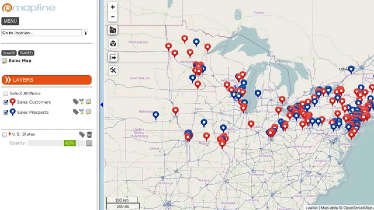 Embed Maps on a Website with Mapline - YouTube