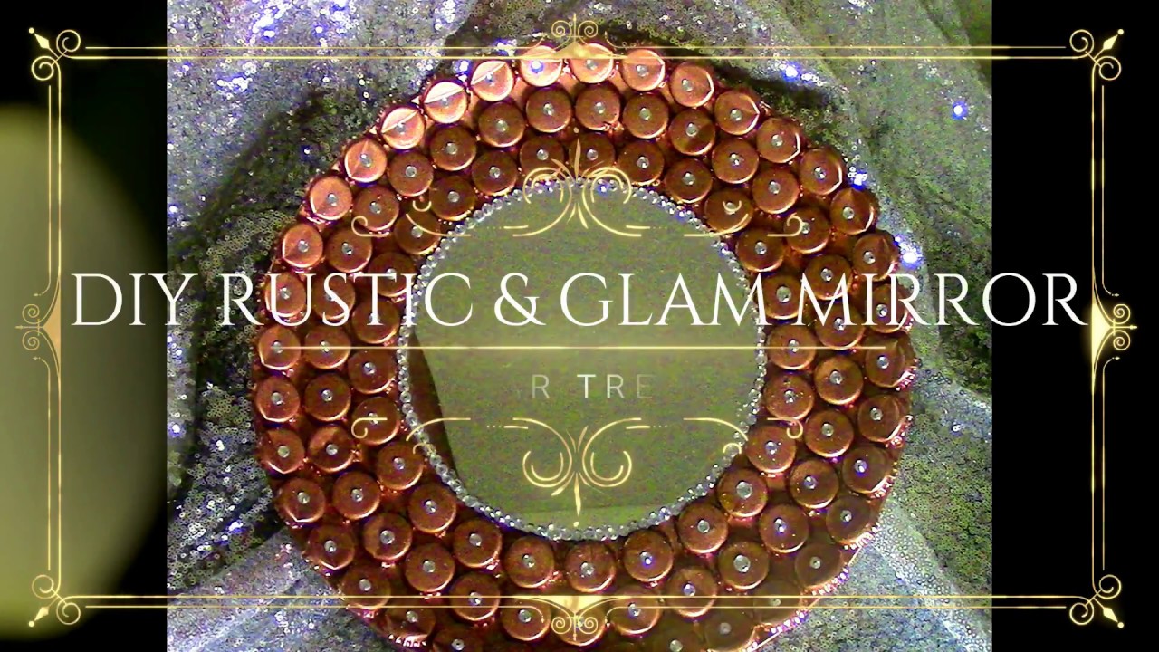 DIY Rustic & Glam Dollar Tree Home Decor Mirror - YouTube