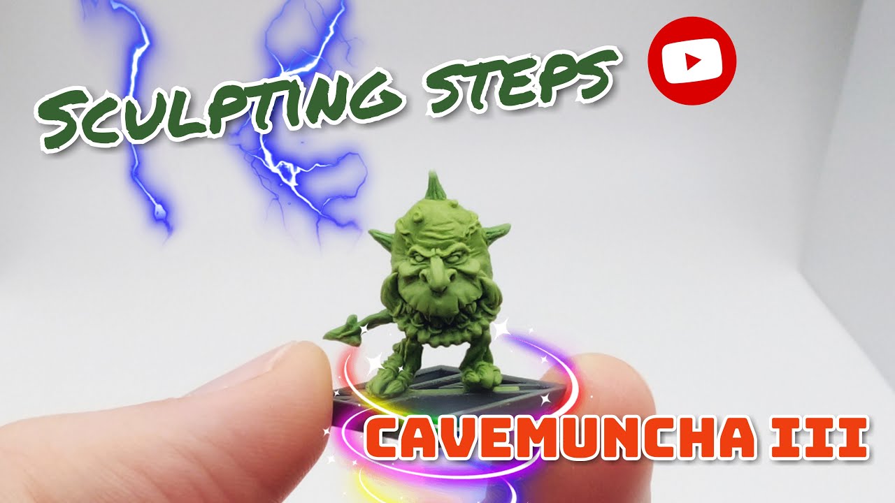 Sculpting steps the third cavemuncha squig miniature - YouTube