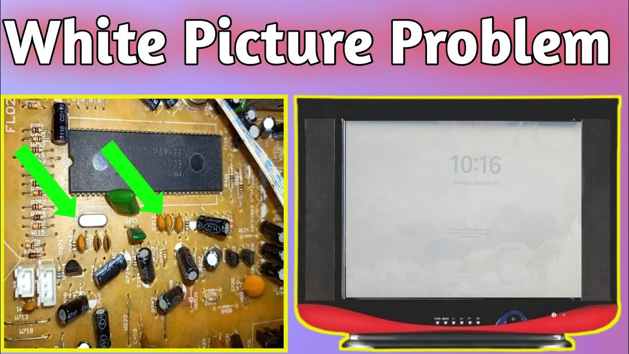Crt Tv White Screen Problem/crt tv white screen problem/picture Problem ...