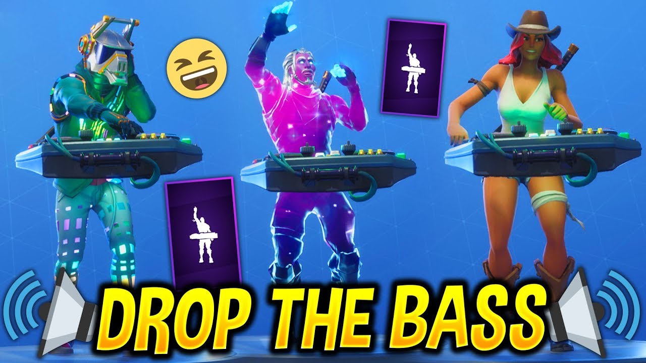 *NEW* Drop The Bass Emote With Popular Fortnite Skins..! - YouTube
