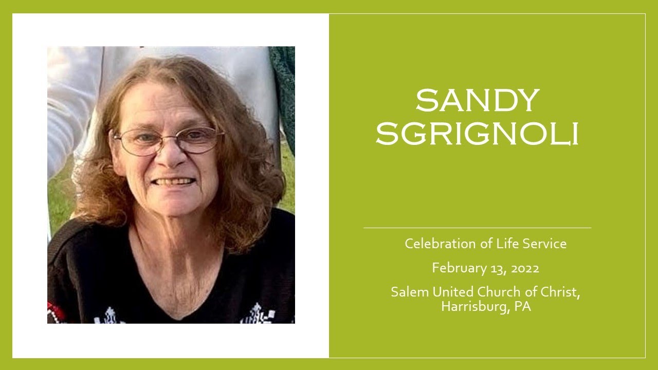 Sandy Sgrignoli; Celebration of Life Service - YouTube
