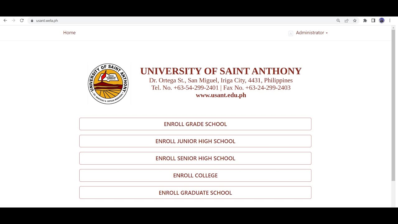 USANT - Online Enrollment - YouTube