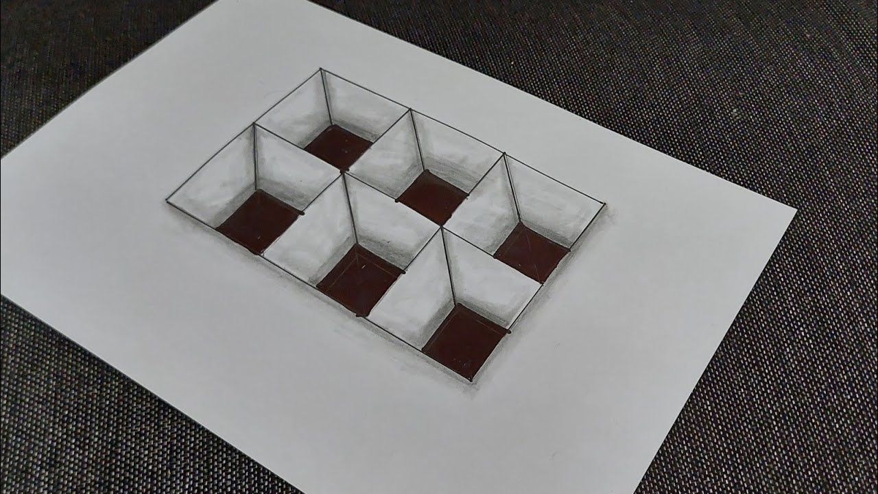 Easy Drawing | Tutorial 3d illusion - YouTube