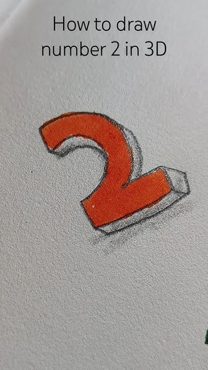number 2 in 3D #3dnumber #3dartforbeginners #3ddrawingeasy # ...
