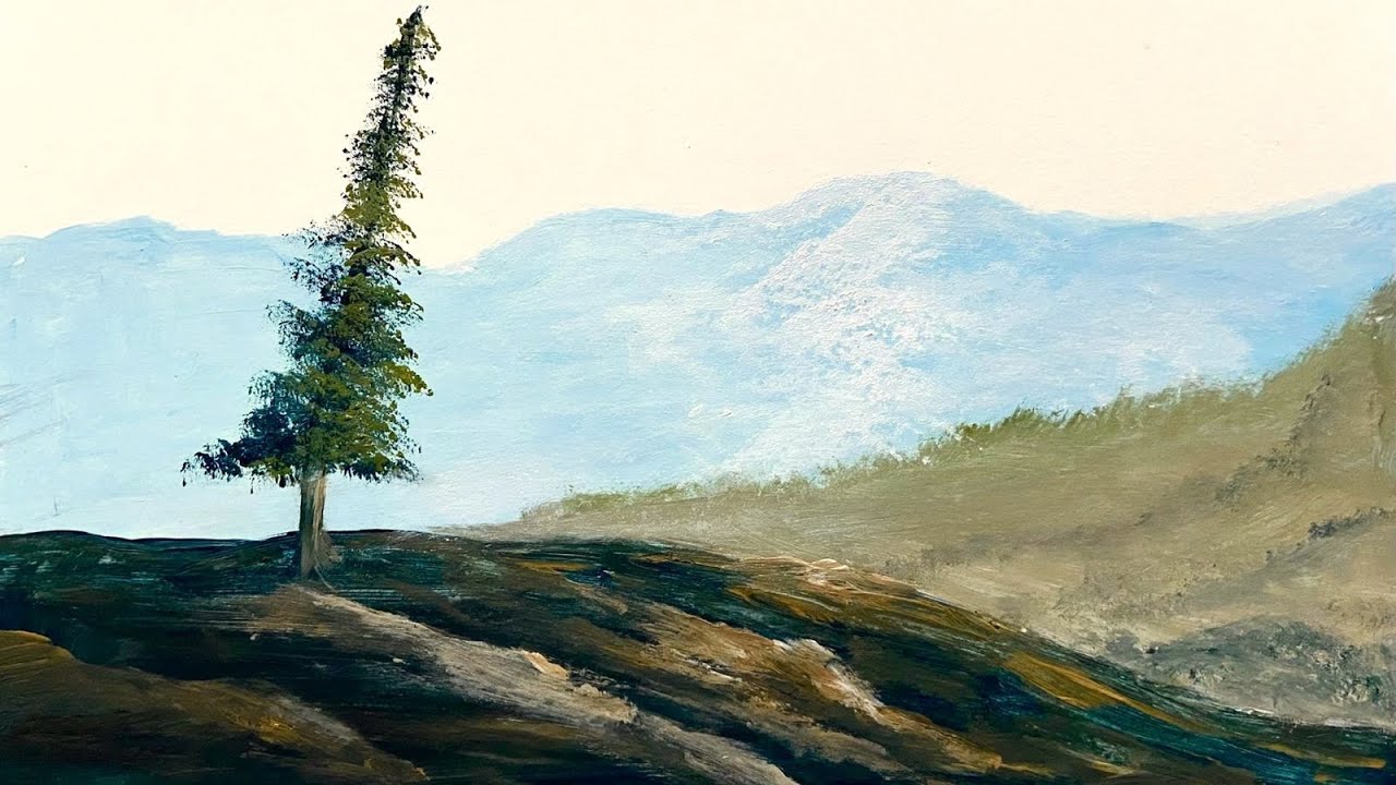 Acrylic Landscape Forest For Beginners | Learn To Paint With Yash - YouTube