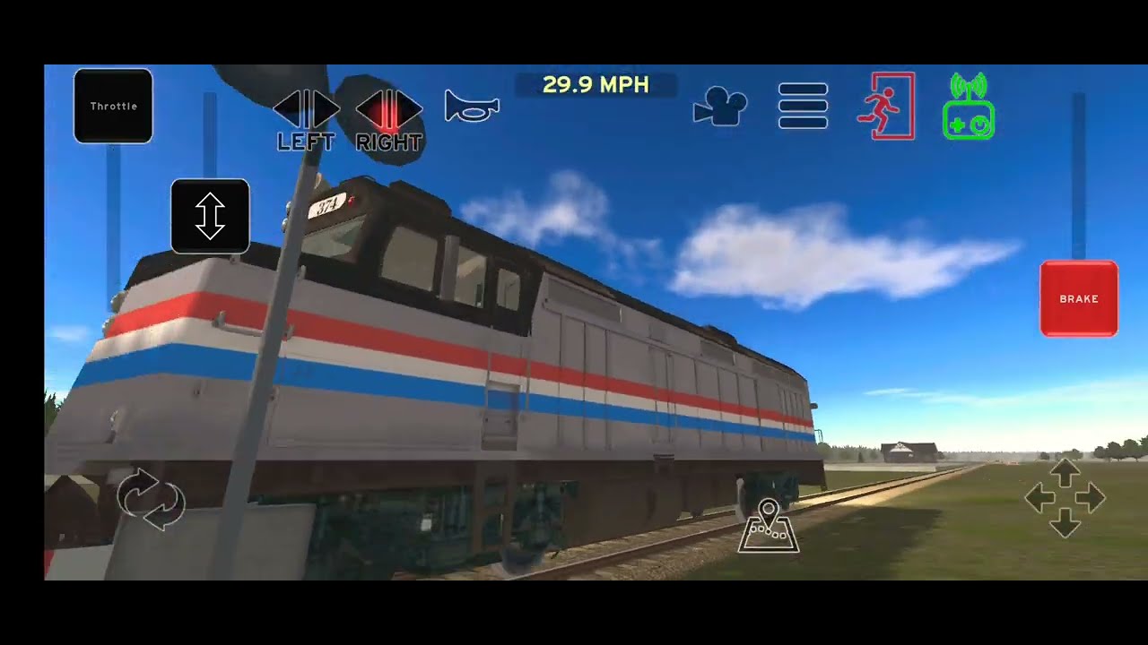 un tren Amtrak con 4 máquinas en train and rail yard simulator ( Vídeo ...