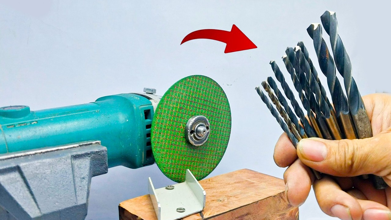 Sharp as a razor! Sharpen the drill bit in 1 minute using this method ...