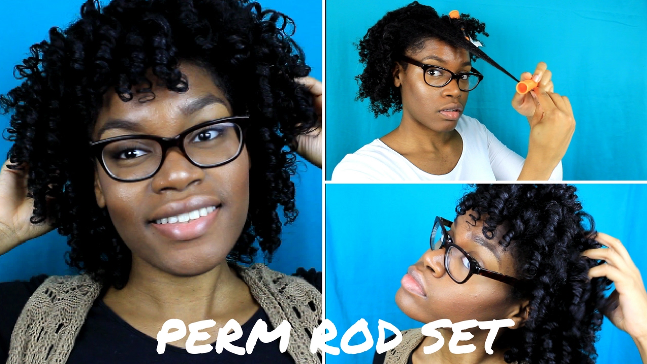 Perm Rod Set on (Dry) Natural Hair - YouTube