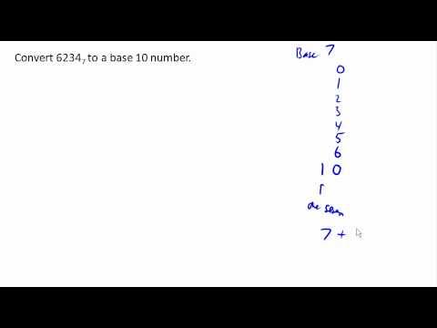 Intro to bases - converting base 7 to base 10 - YouTube