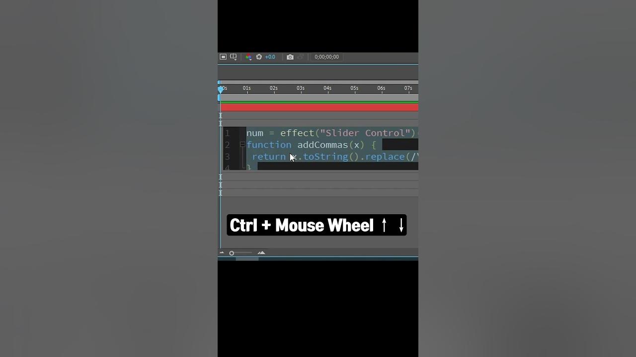 [애프터이펙트] 익스프레션 코드 확대 축소하기 (세로) Zooming expression code in After Effects ...
