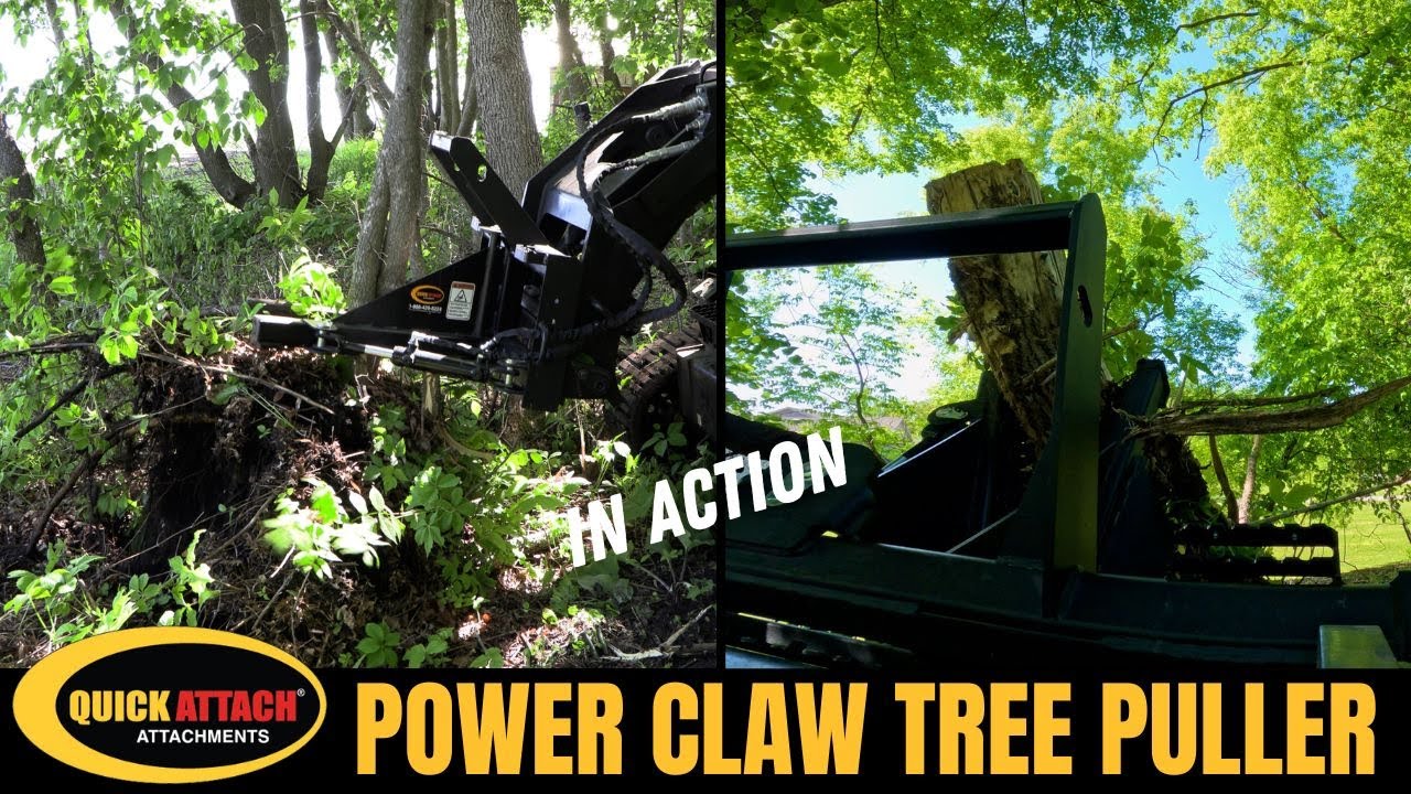 The Power Claw Tree Puller in action - YouTube