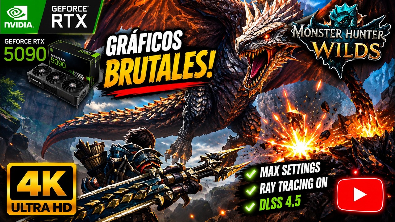 MONSTER HUNTER WILDS : AMD RYZEN 7 9800 X3D + RTX 5090 32GB ( 4K ...
