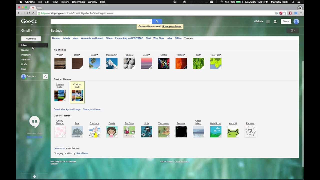 Gmail - How to Use a Custom Background Image - YouTube