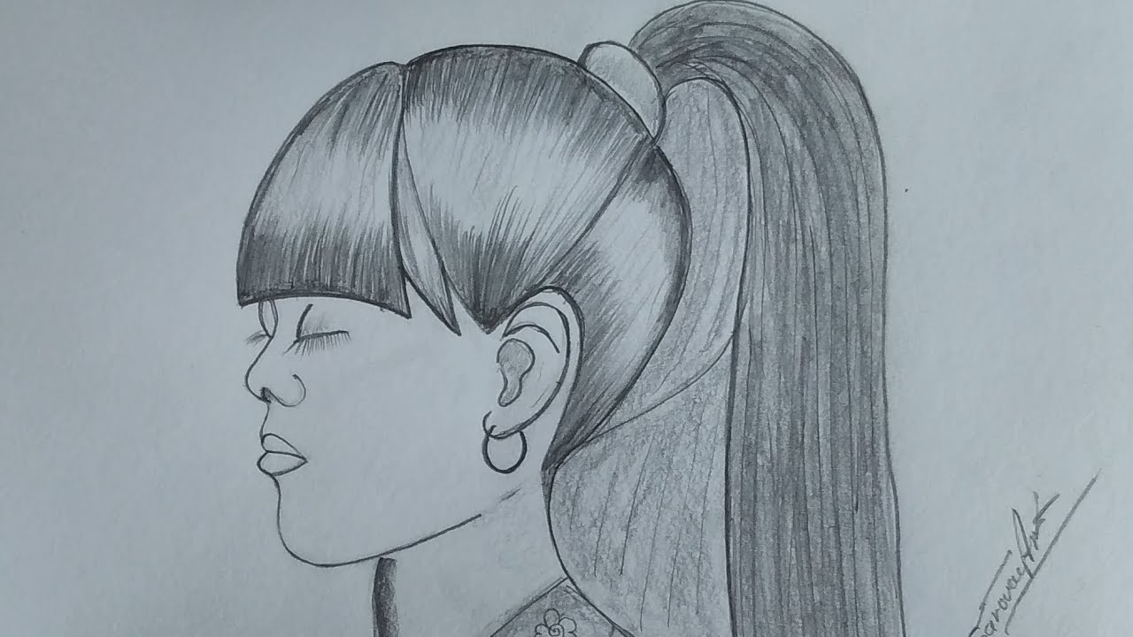 How to draw a beautiful girl|| gril drawing step by step - YouTube