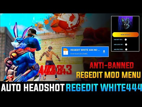 WHITE 444 REGEDIT APK | AUTO HEADSHOT FREE FIRE | VIP REGEDIT RUOK FF MACRO