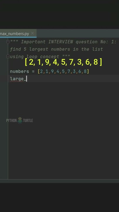 Important Interview Question 1 Python Tamil Python Pythonprogramming Pythontutorial Youtube 