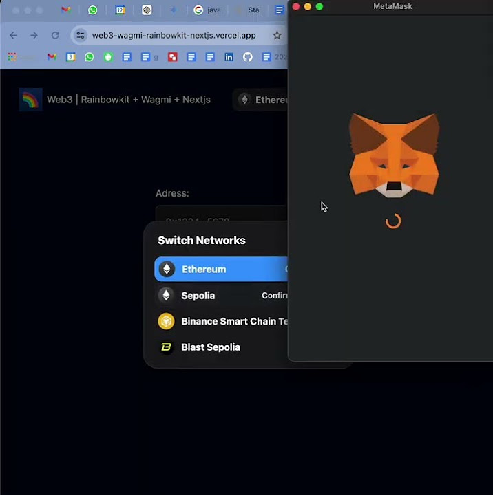 Wagmi V2 and Rainbowkit integration in NextJs #wagmi #rainbowkit #nextjs #blockchain #ether # ...