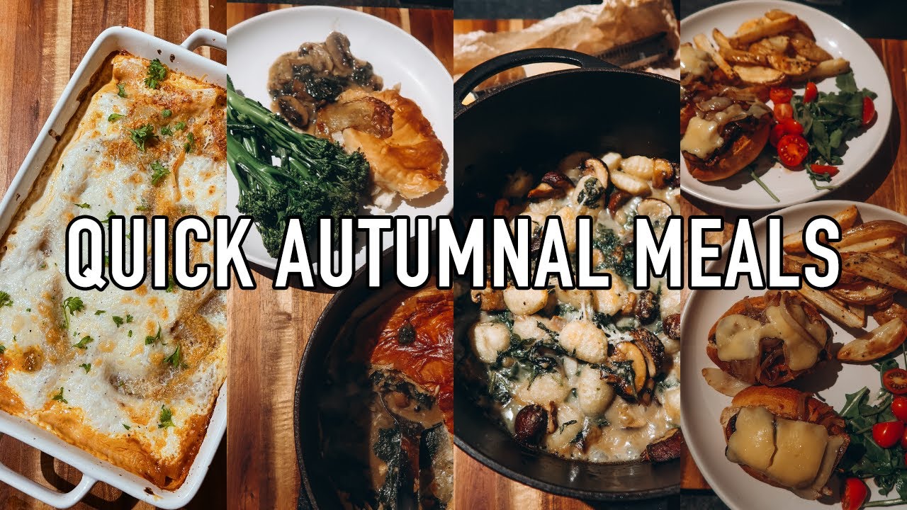 4 QUICK AND EASY MEALS | AUTUMNAL COMFORT FOOD | VEGETARIAN - YouTube