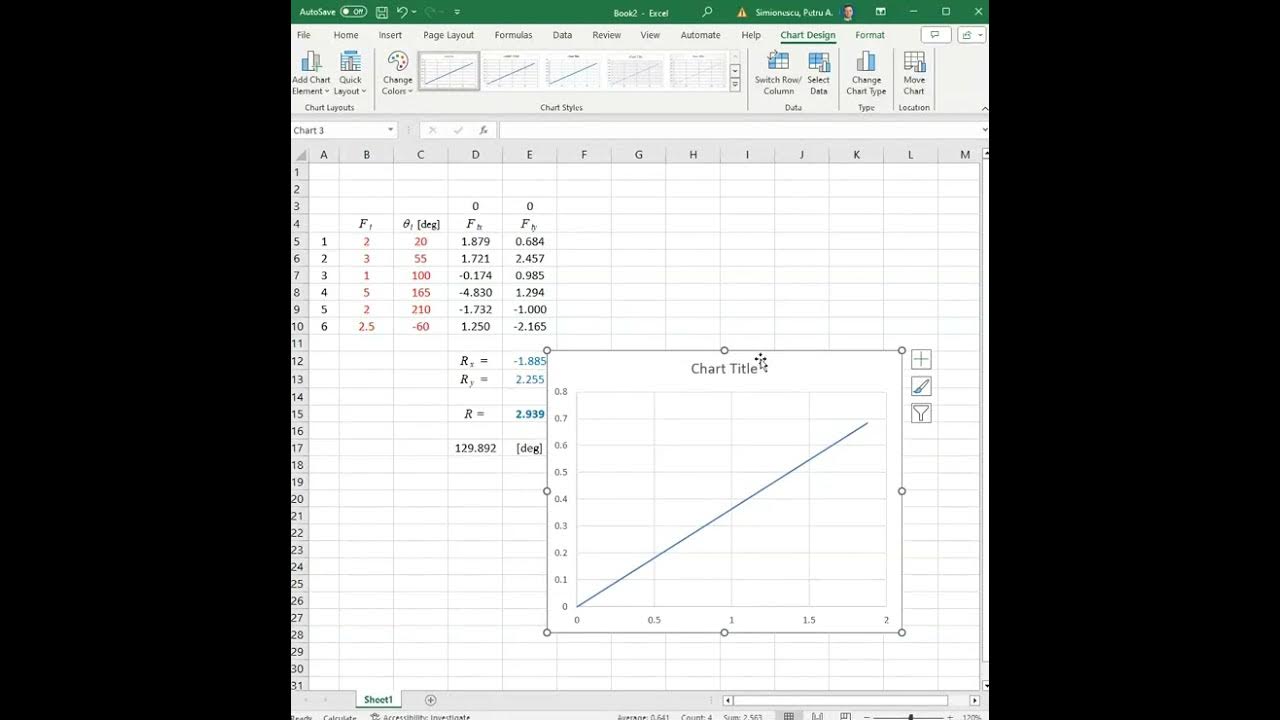 2D concurrent vector summation in EXCEL - YouTube