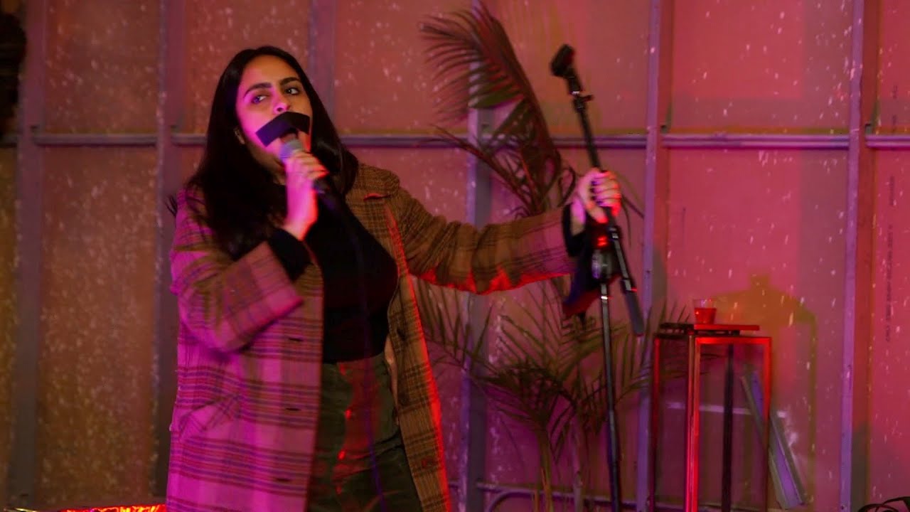 Stand up comedian Yazmin Ramos performs for the Sleighbell Showcase at ...