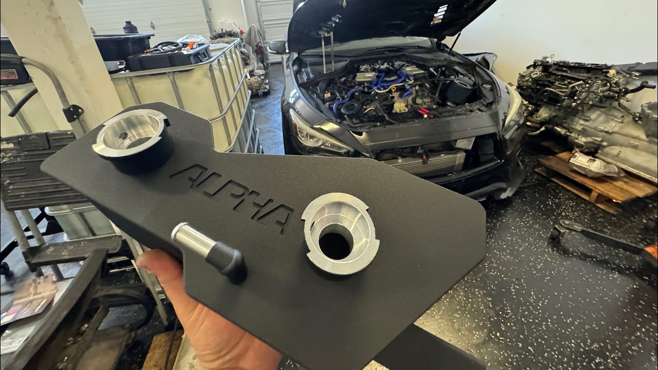 AMS expansion coolant tank install infinti q50/Q60 Vr30 - YouTube