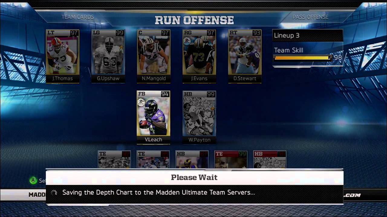 Madden 13 MUT: Team Mangement/5 Lineups/Boosts - YouTube