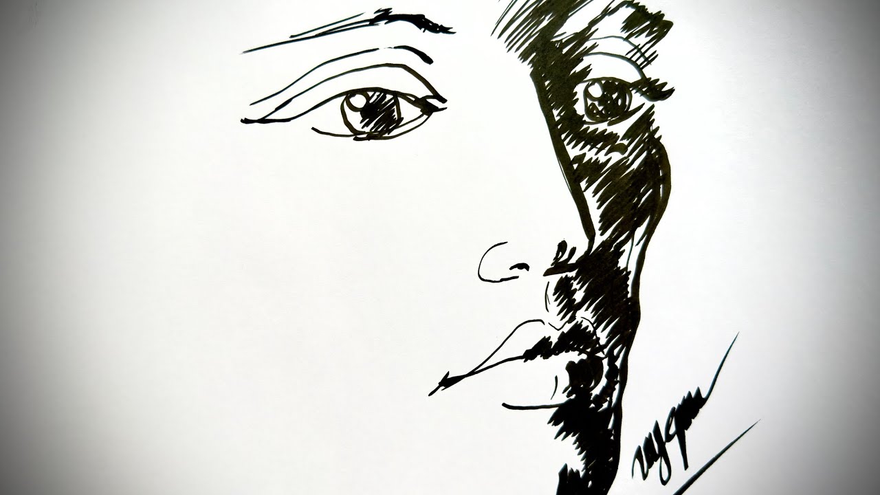 Portrait Drawing Of a Pure Face | Learn How To Draw - YouTube