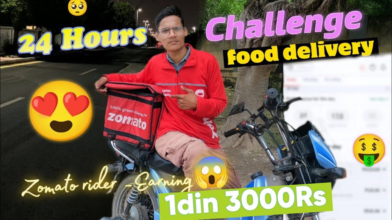 Working 24 Hour's as a Zomato rider Earning 🤔| Zomato delivery boy ...