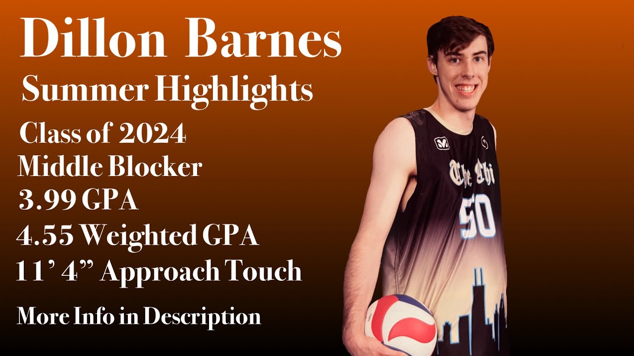 Dillon Barnes - Middle Blocker - Summer Highlights for 17s Club - YouTube