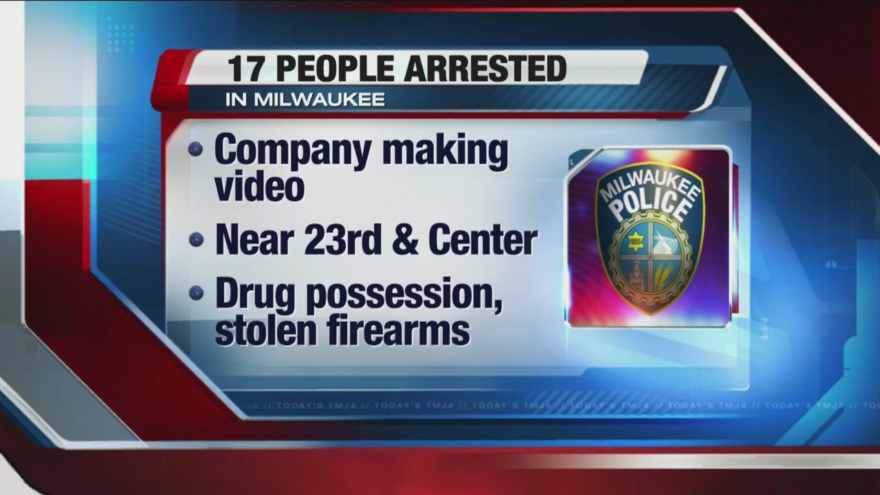 Milwaukee police arrest 17 people at north side video shoot - YouTube