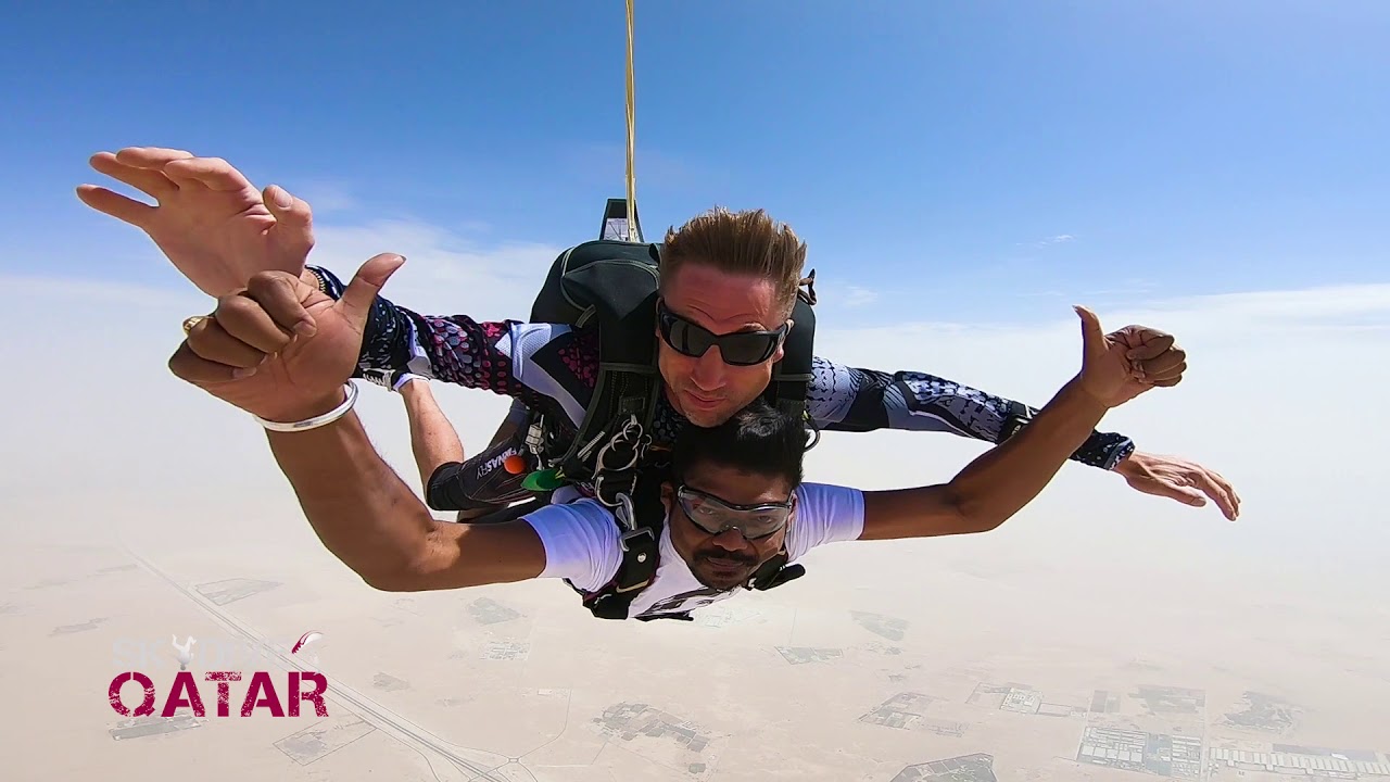 SKYDIVE QATAR || MY 1ST ADVENTUROUS JUMP - YouTube