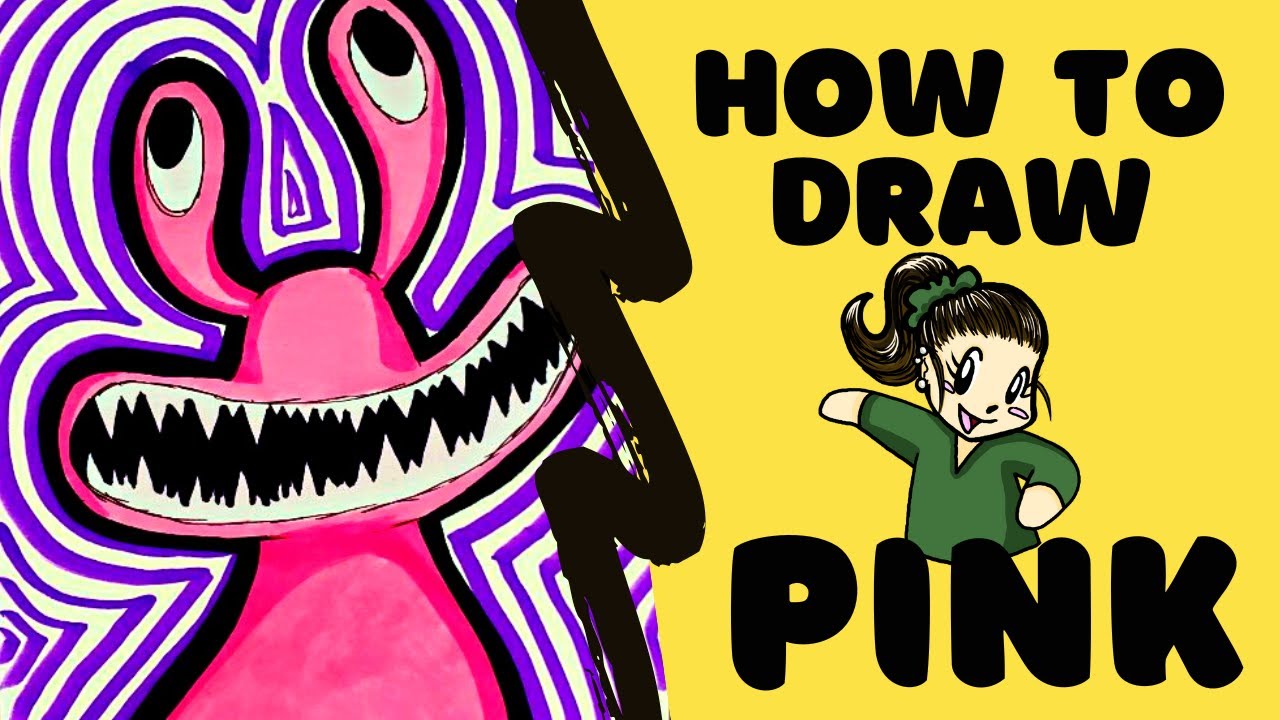 HOW TO DRAW - Pink (Rainbow Friends) - YouTube