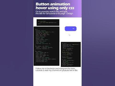 #shorts Button animation hover using only html and css - @Design_web - YouTube