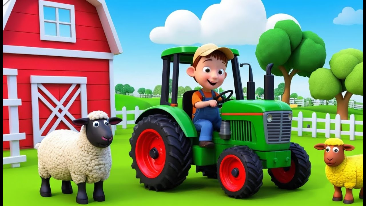 Farmer Sheep Builds a Toy Tractor 🐑🚜 | Funny Farm Song & Nursery Rhymes ...