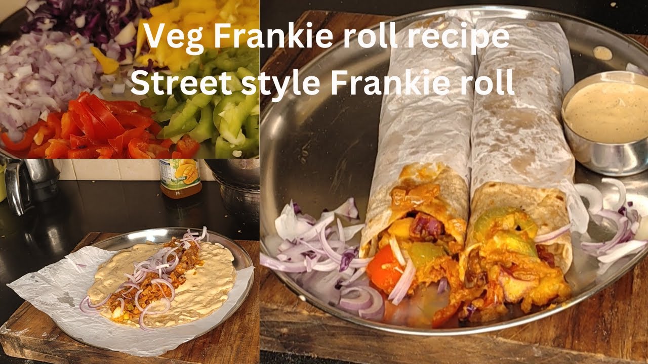 Veg Frankie Roll recipe| Easy Street style Frankie roll| - YouTube