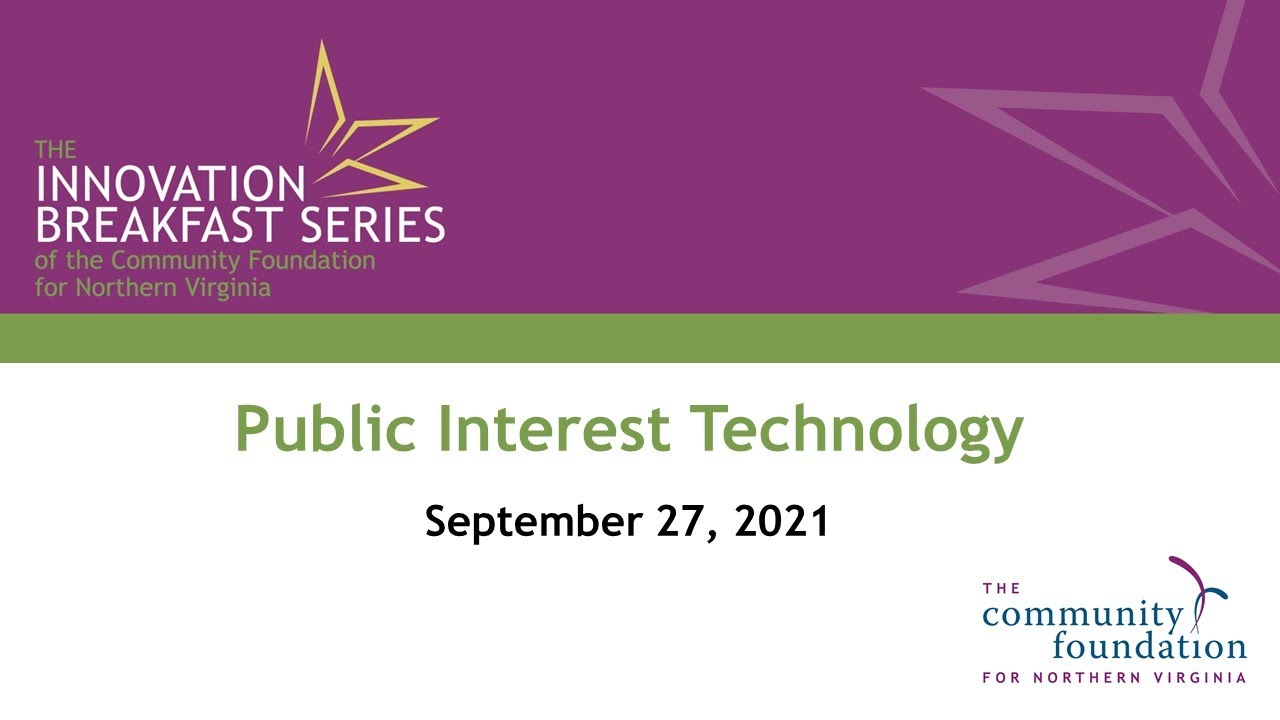 Public Interest Technology: Community Foundation for Northern Virginia ...