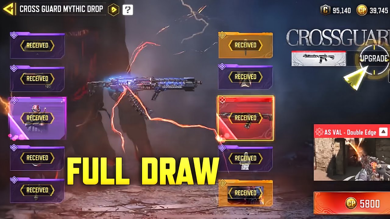 Buying Mythic AS Val Double Edge Full Draw In CODM! Cross Guard Mythic ...